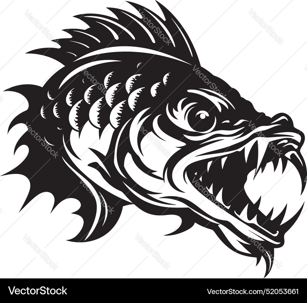 Reef rhythms freshwater fish logo inspirations Vector Image