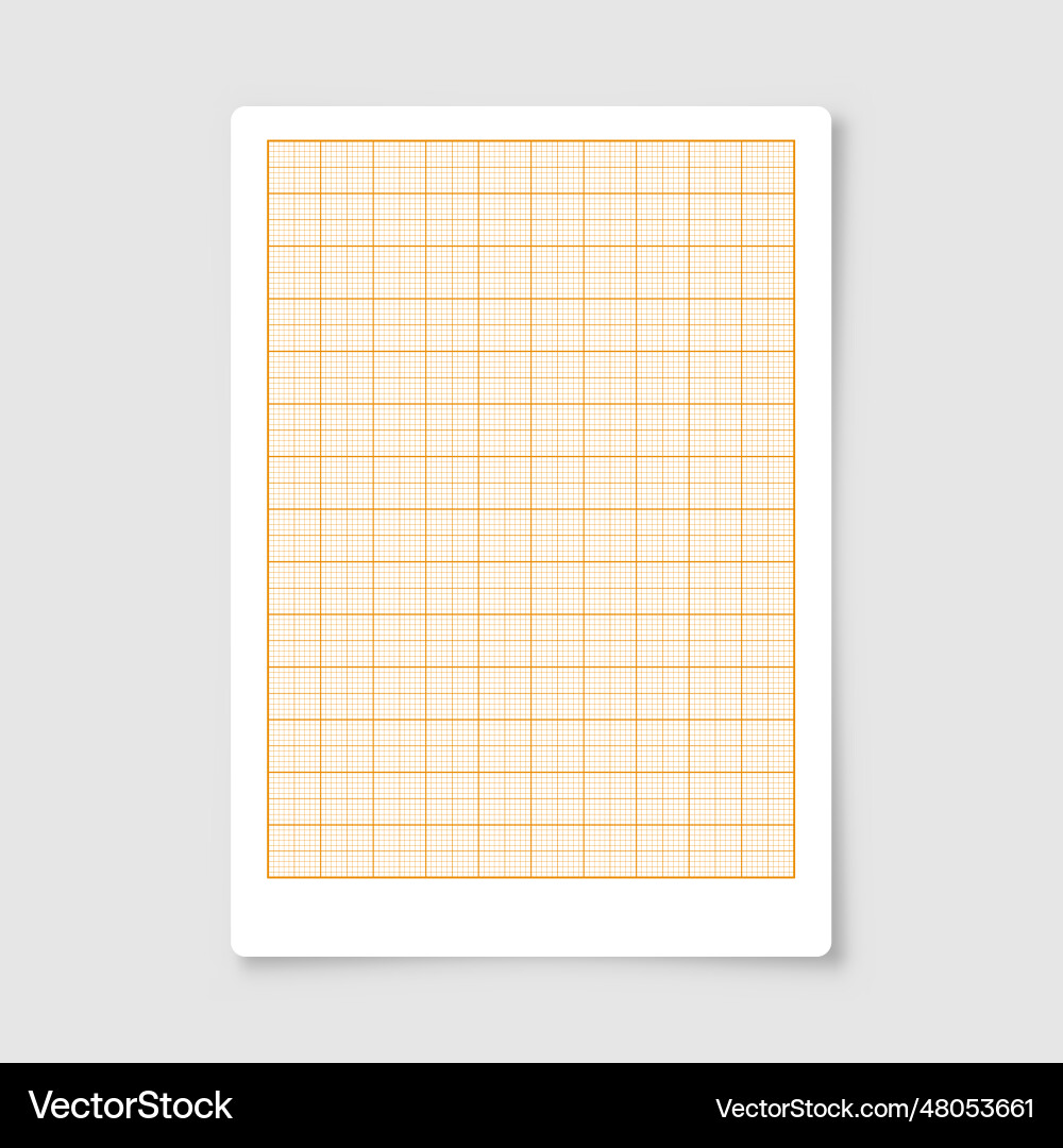Sheet of graph paper with grid millimeter Vector Image