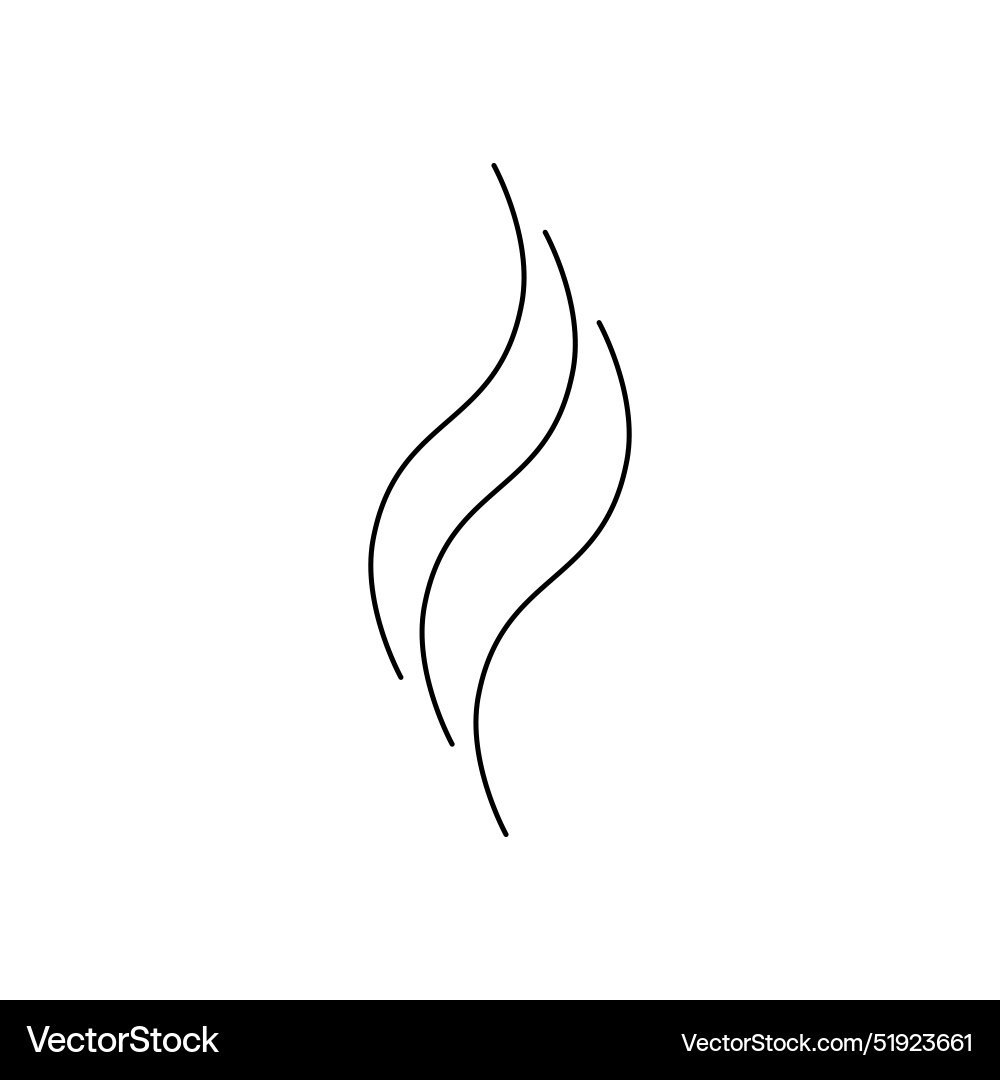 Smoke icon abstract odor symbol hand drawn hot Vector Image