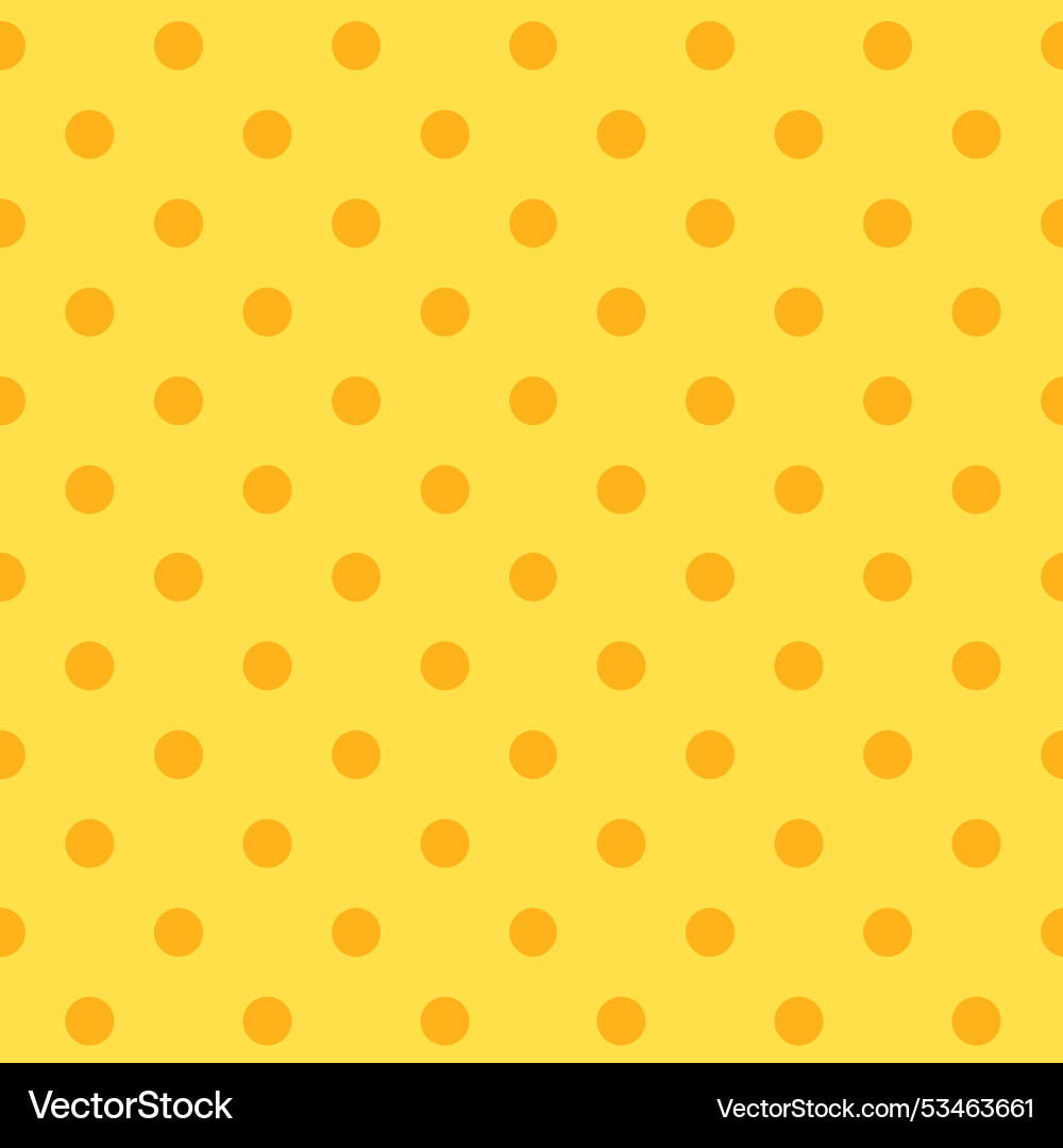 Yellow polka dot pattern seamless texture Vector Image