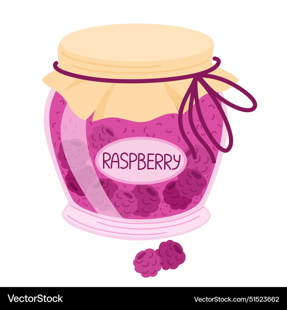 1921 jam raspberry Royalty Free Vector Image - VectorStock