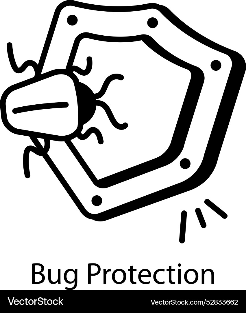Bug protection Royalty Free Vector Image - VectorStock
