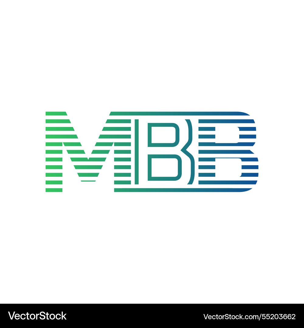 Modern mbb logo design letter minimalist Vector Image