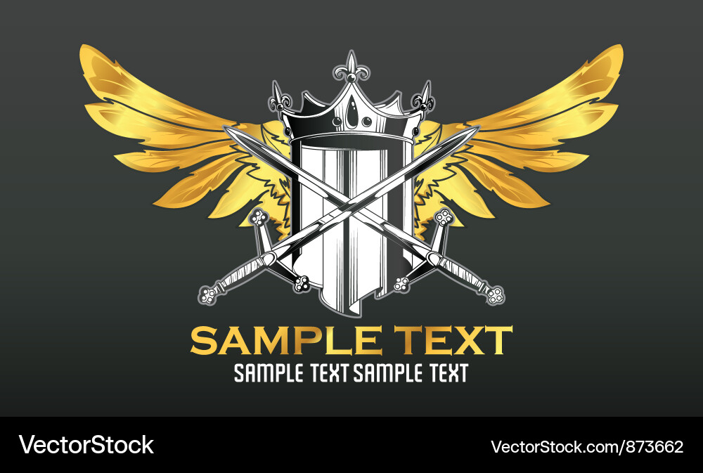 Noble Crest Shield Emblem Royalty Free Vector Image