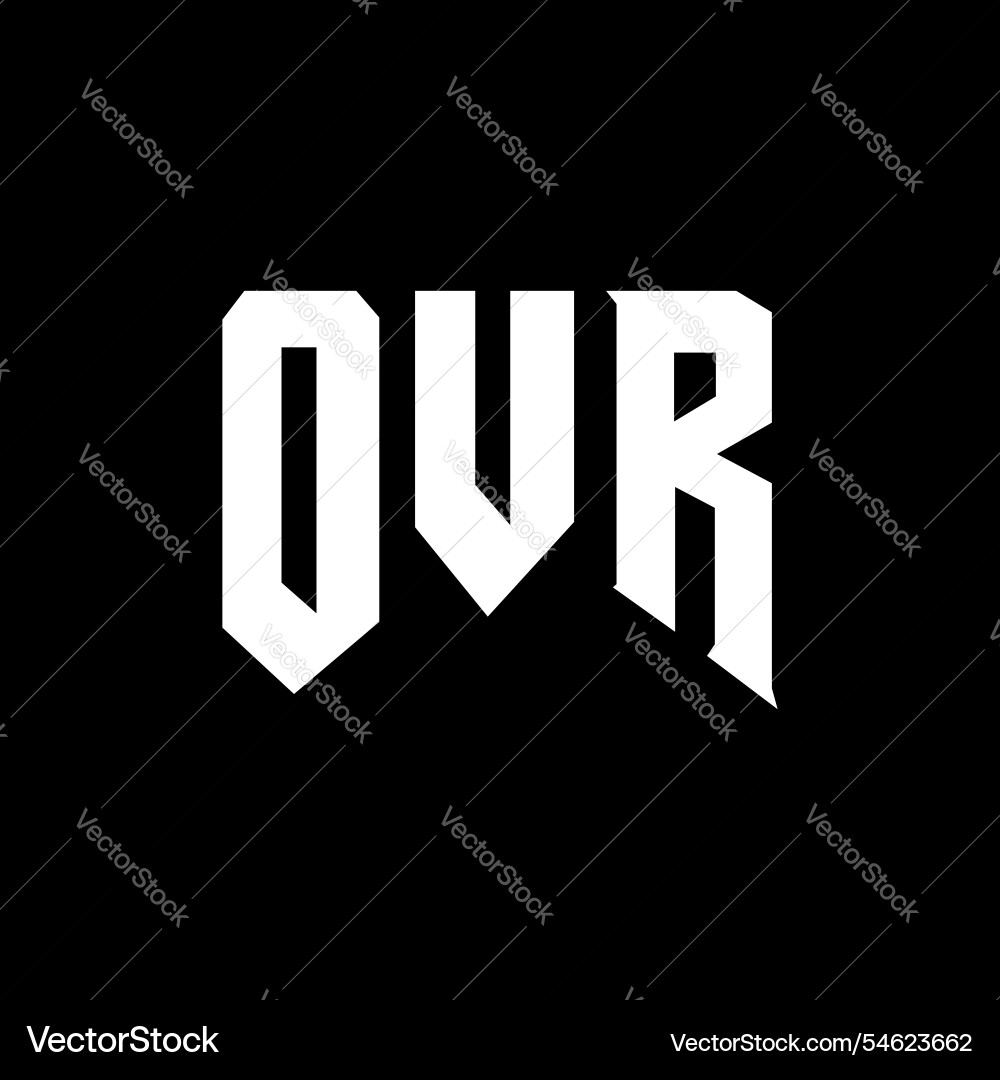 Ovr letter logo design for technology company Vector Image