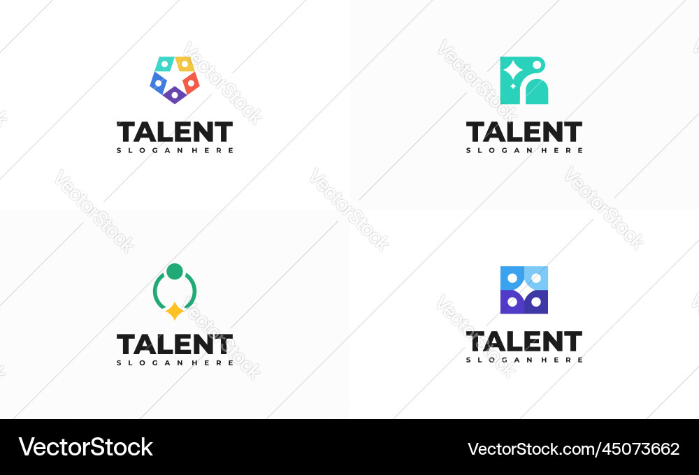 Talent Logo Concepts: Rising Star Royalty Free Vector Image