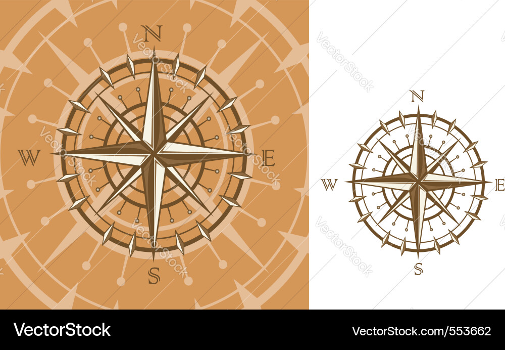 Vintage Compass Rose Royalty Free Vector Image