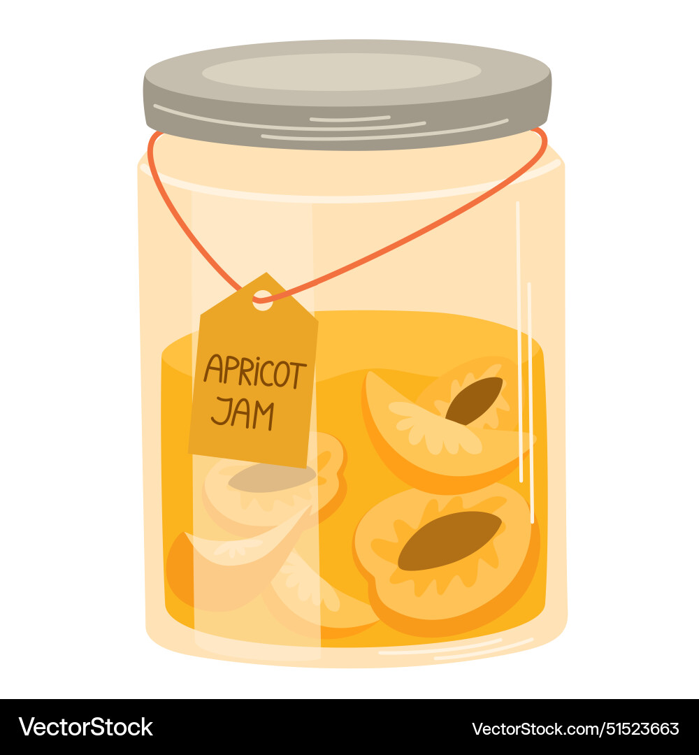 1922 jam apricot Royalty Free Vector Image - VectorStock