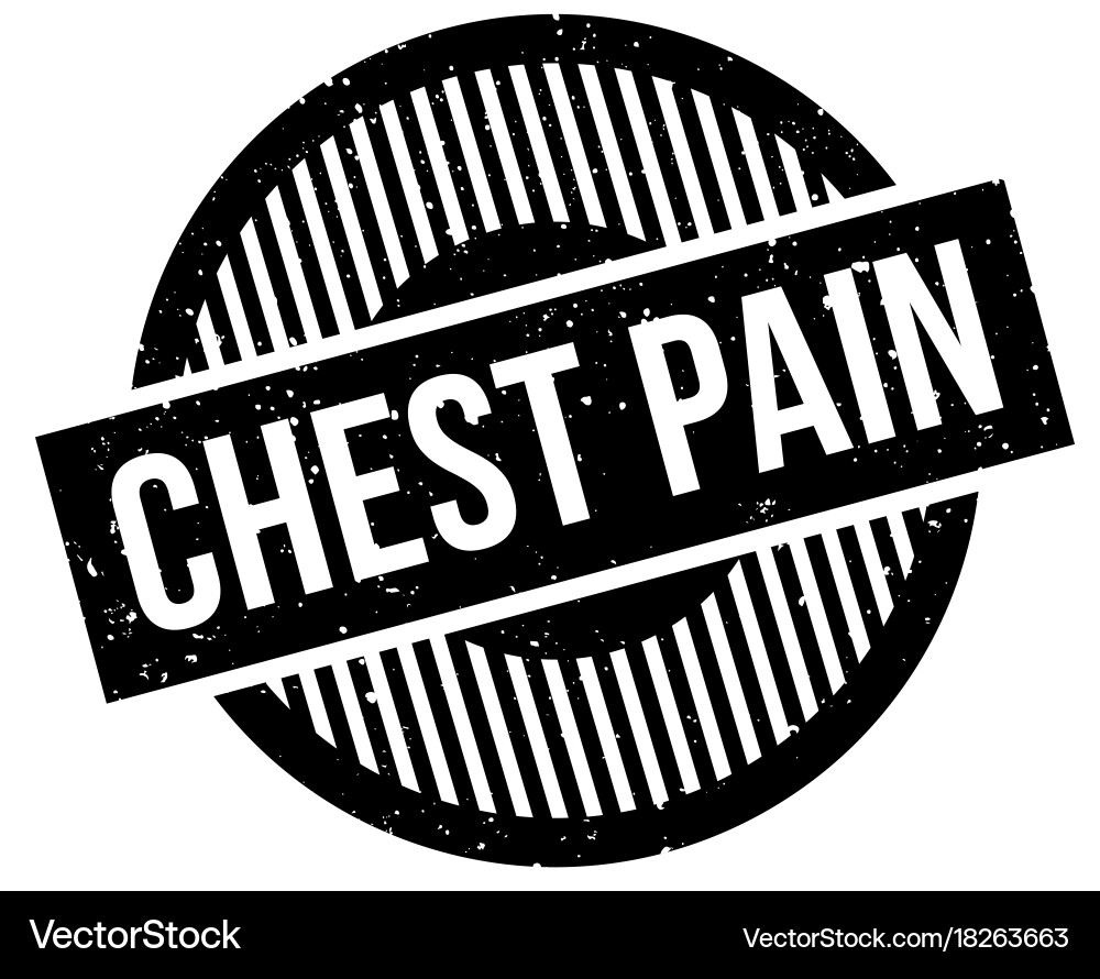 Chest pain rubber stamp Royalty Free Vector Image
