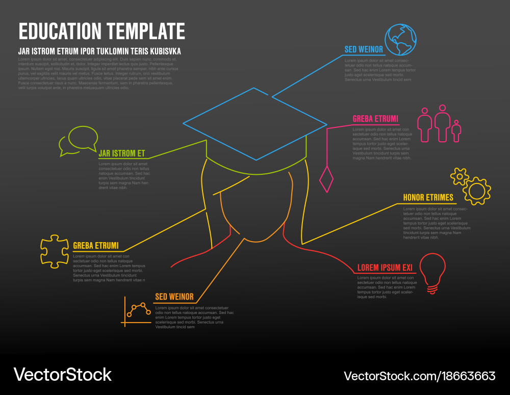 Education Infographic Template Royalty Free Vector Image