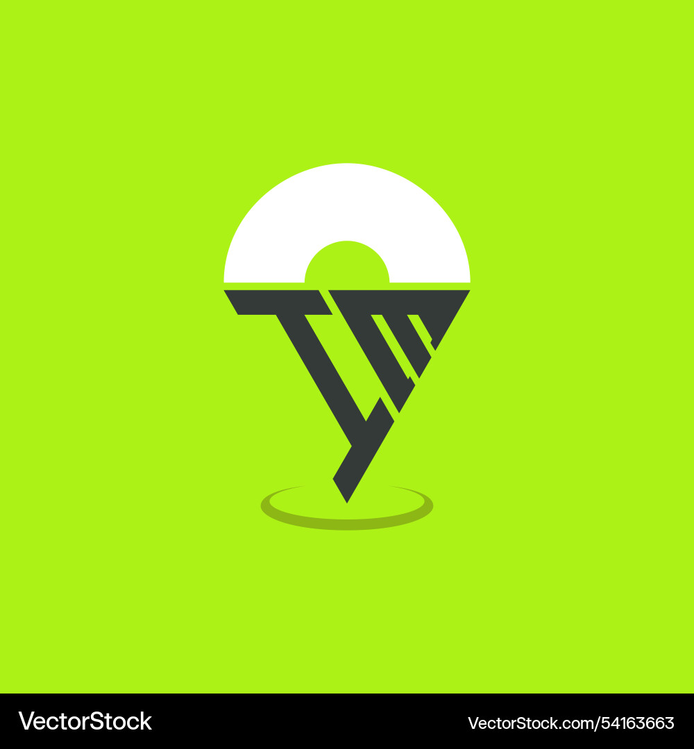 Letter im location logo design modern initials Vector Image