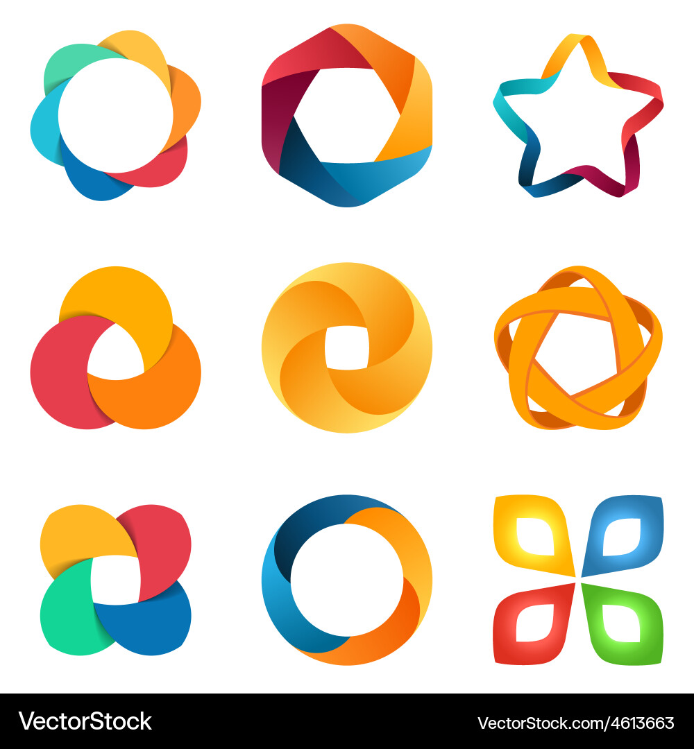 Logo templates set Royalty Free Vector Image - VectorStock
