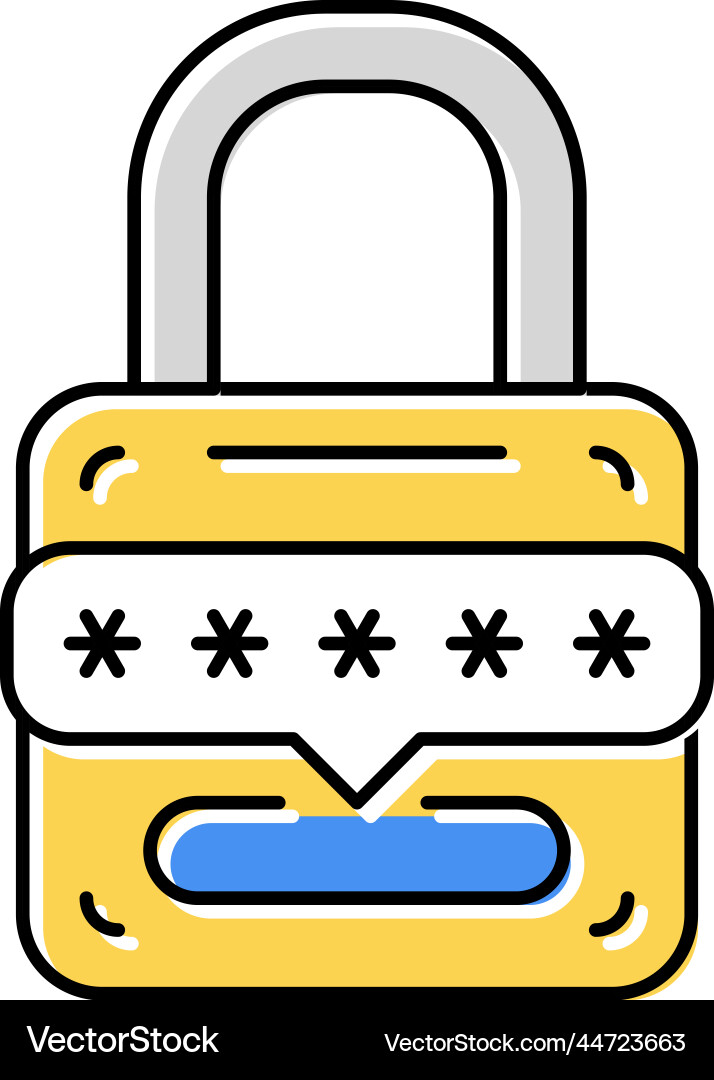 Padlock Security Icon Royalty Free Vector Image