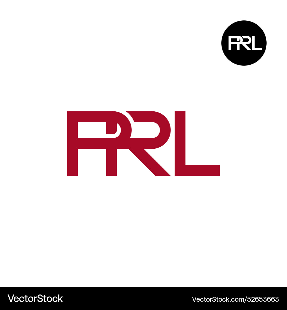 Prl logo letter monogram design Royalty Free Vector Image