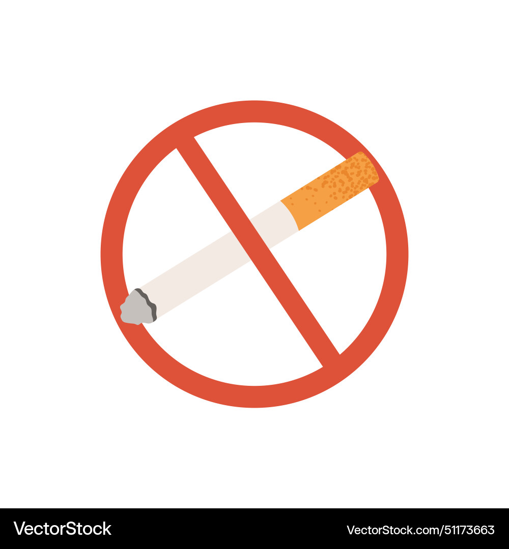 Quit smoking sign symbol Royalty Free Vector Image