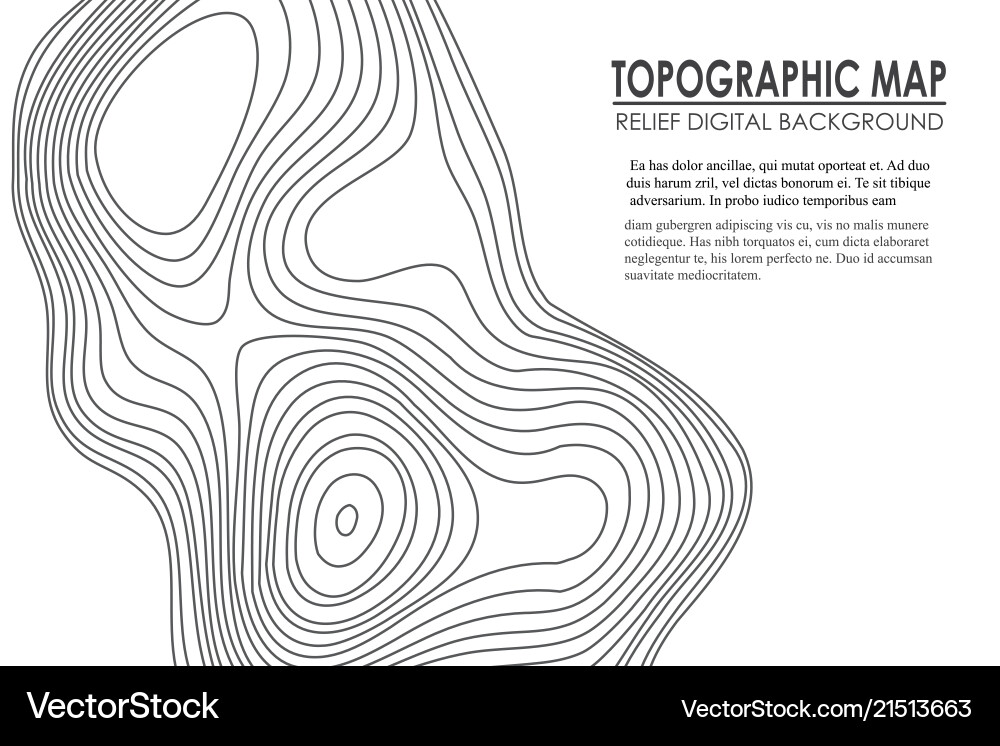 Topographic Map Elevation Background Royalty Free Vector