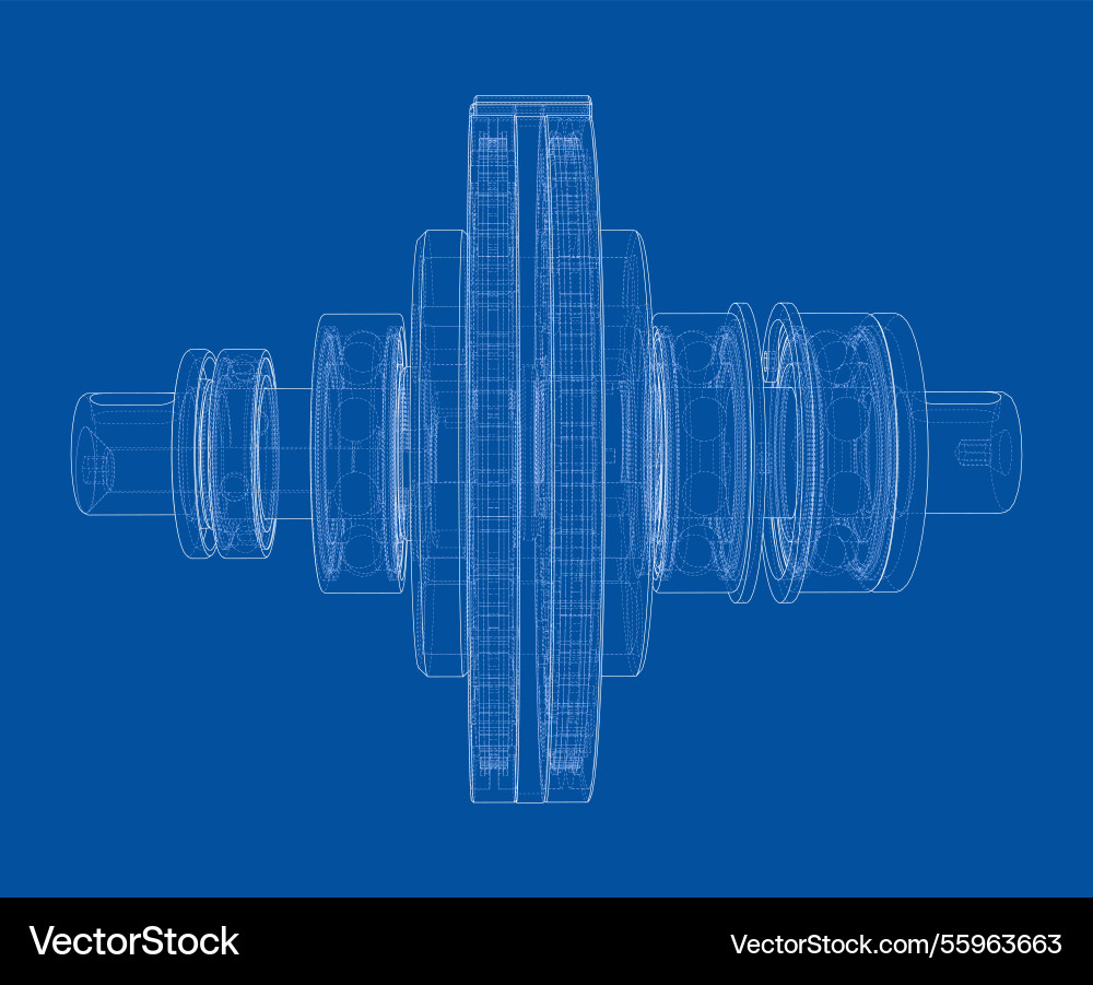 Wave reducer 3d render Royalty Free Vector Image