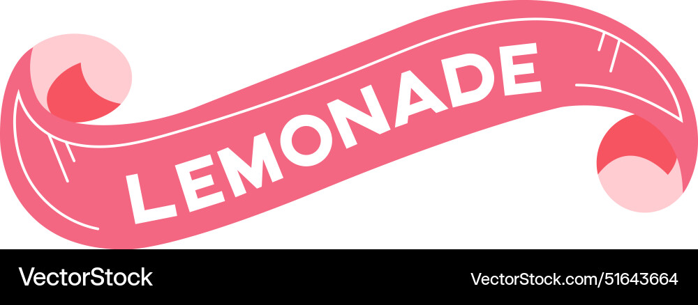 Pink lemonade banner isolated Royalty Free Vector Image