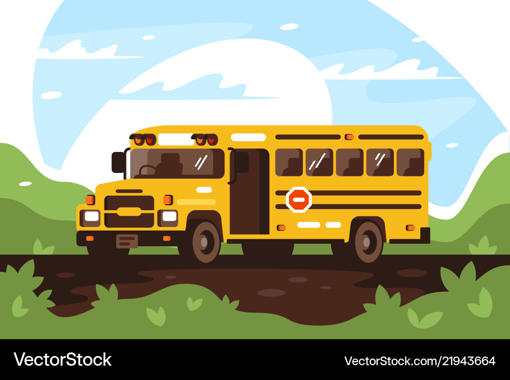 School Bus Excursion Royalty Free Vector Image