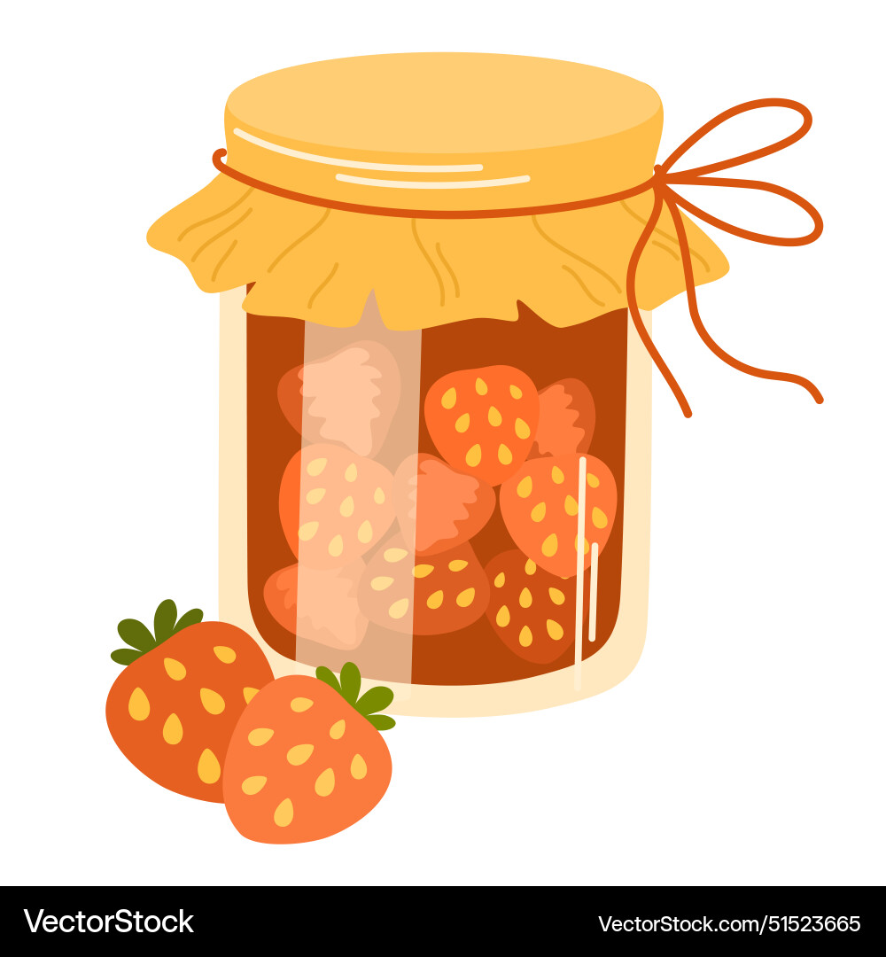 1924 jam strawberry Royalty Free Vector Image - VectorStock