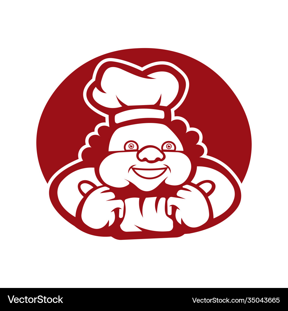Black and white chef used for logos other Vector Image