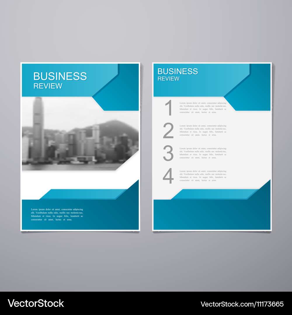 Business review brochure Royalty Free Vector Image