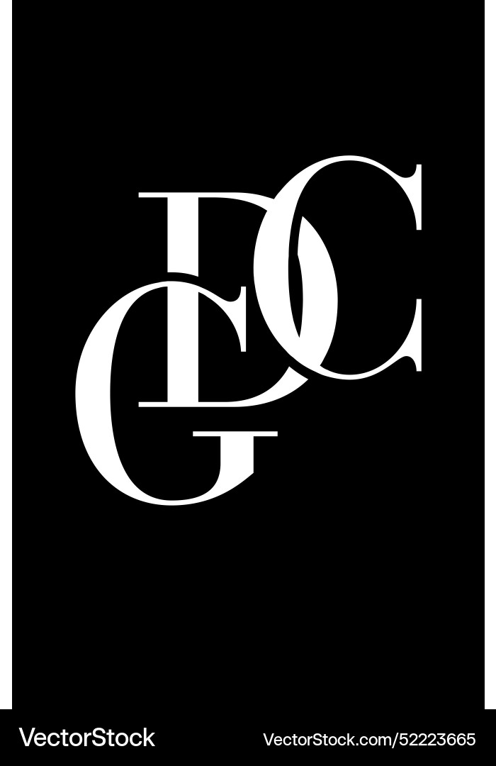 Gdc letter logo design Royalty Free Vector Image