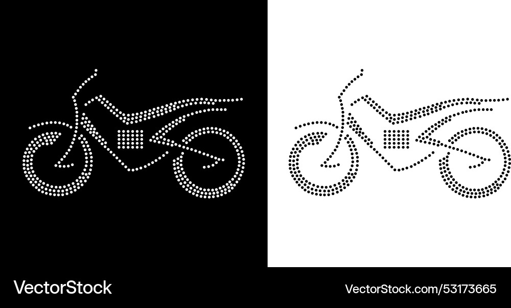 Rhinestone unique modern motorbike design Vector Image