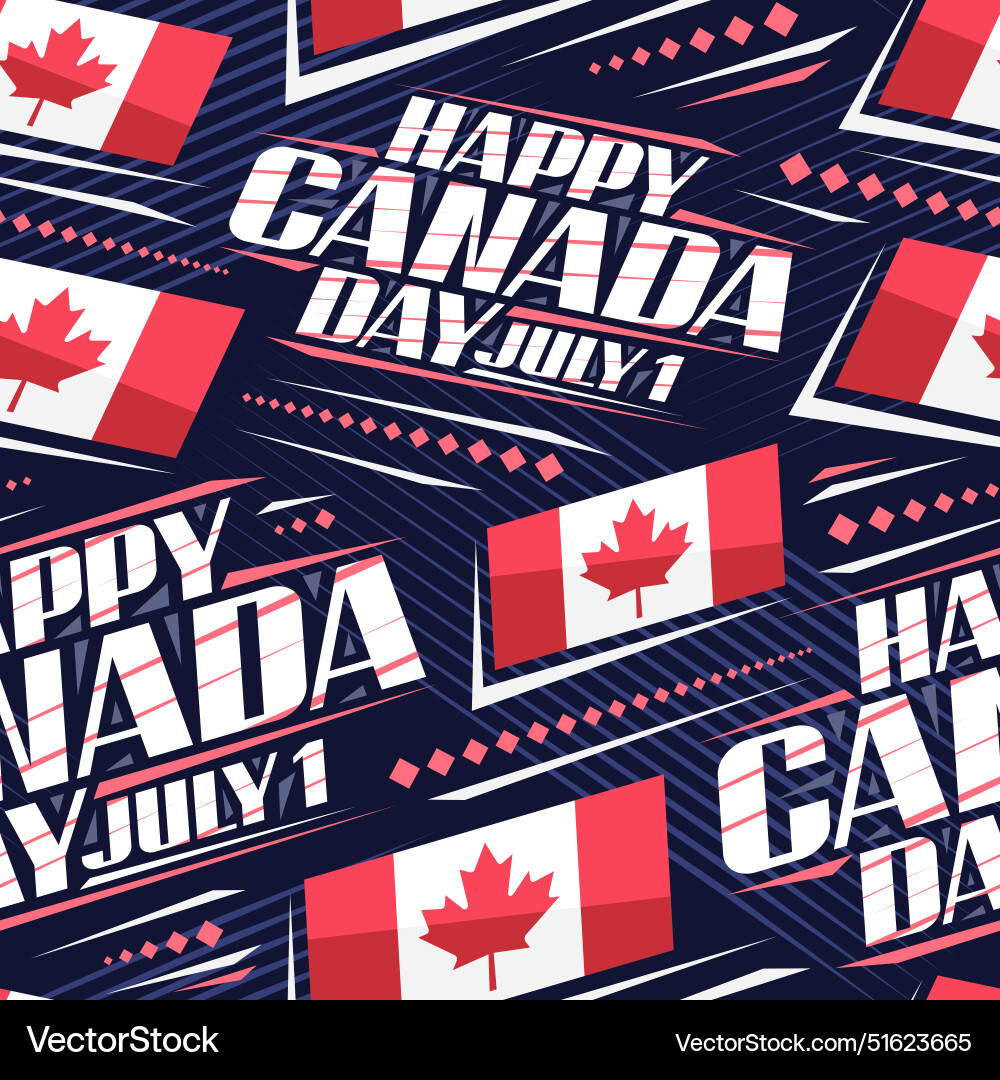 Seamless pattern for canada day Royalty Free Vector Image