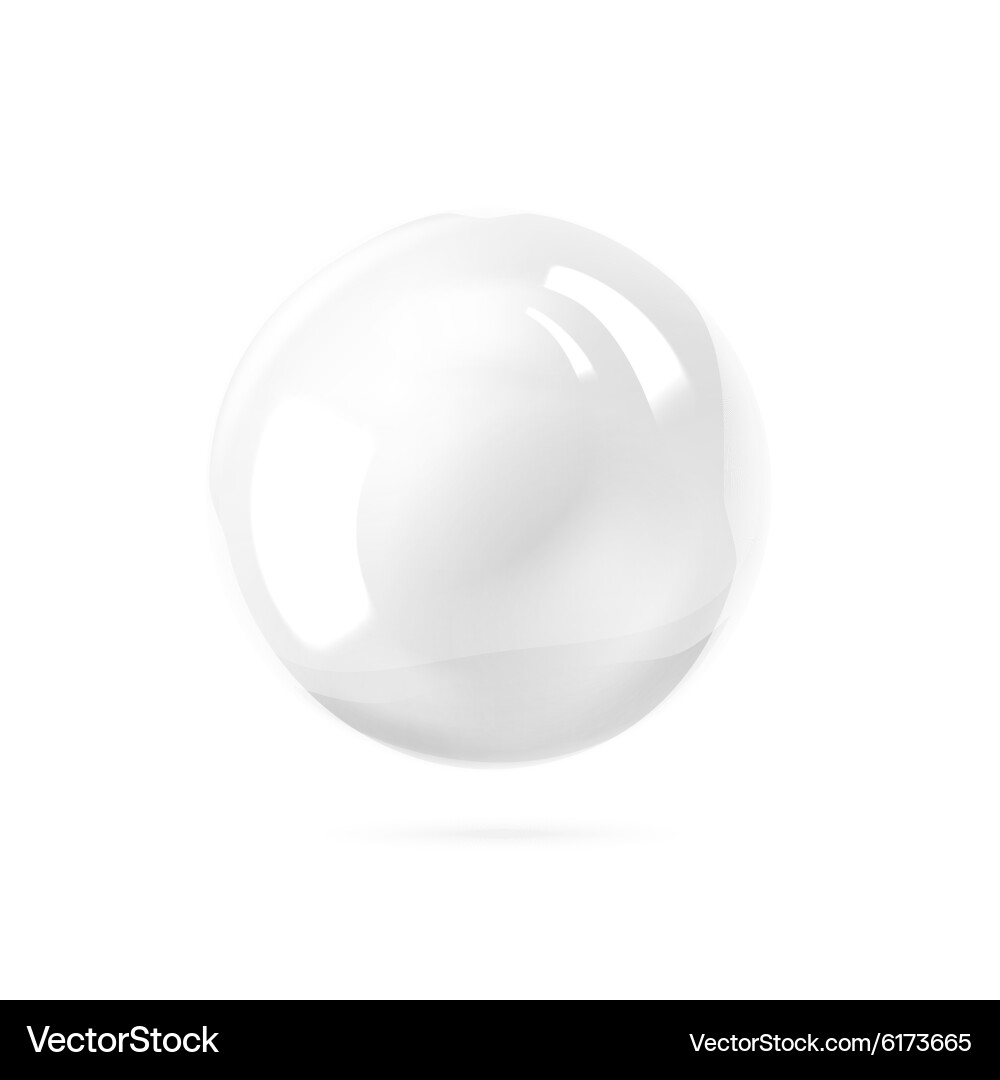 White ball Royalty Free Vector Image - VectorStock