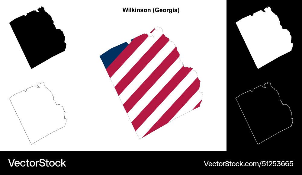 Wilkinson outline map Royalty Free Vector Image