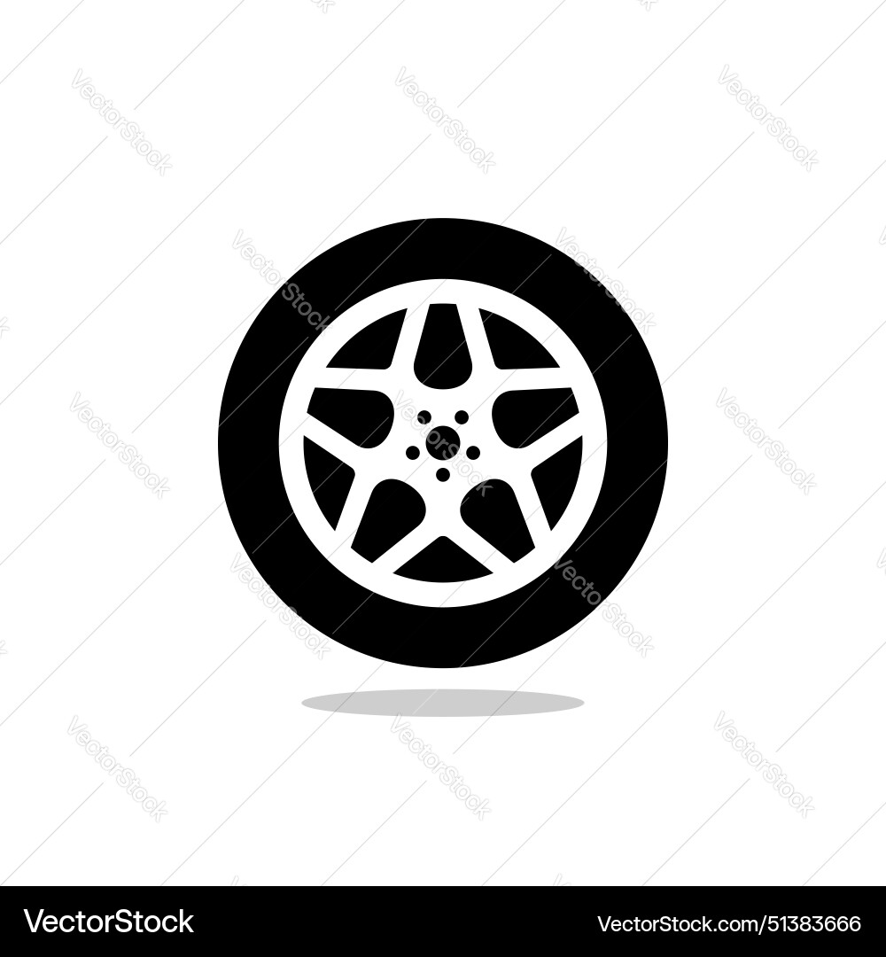 Car wheel icon Royalty Free Vector Image - VectorStock