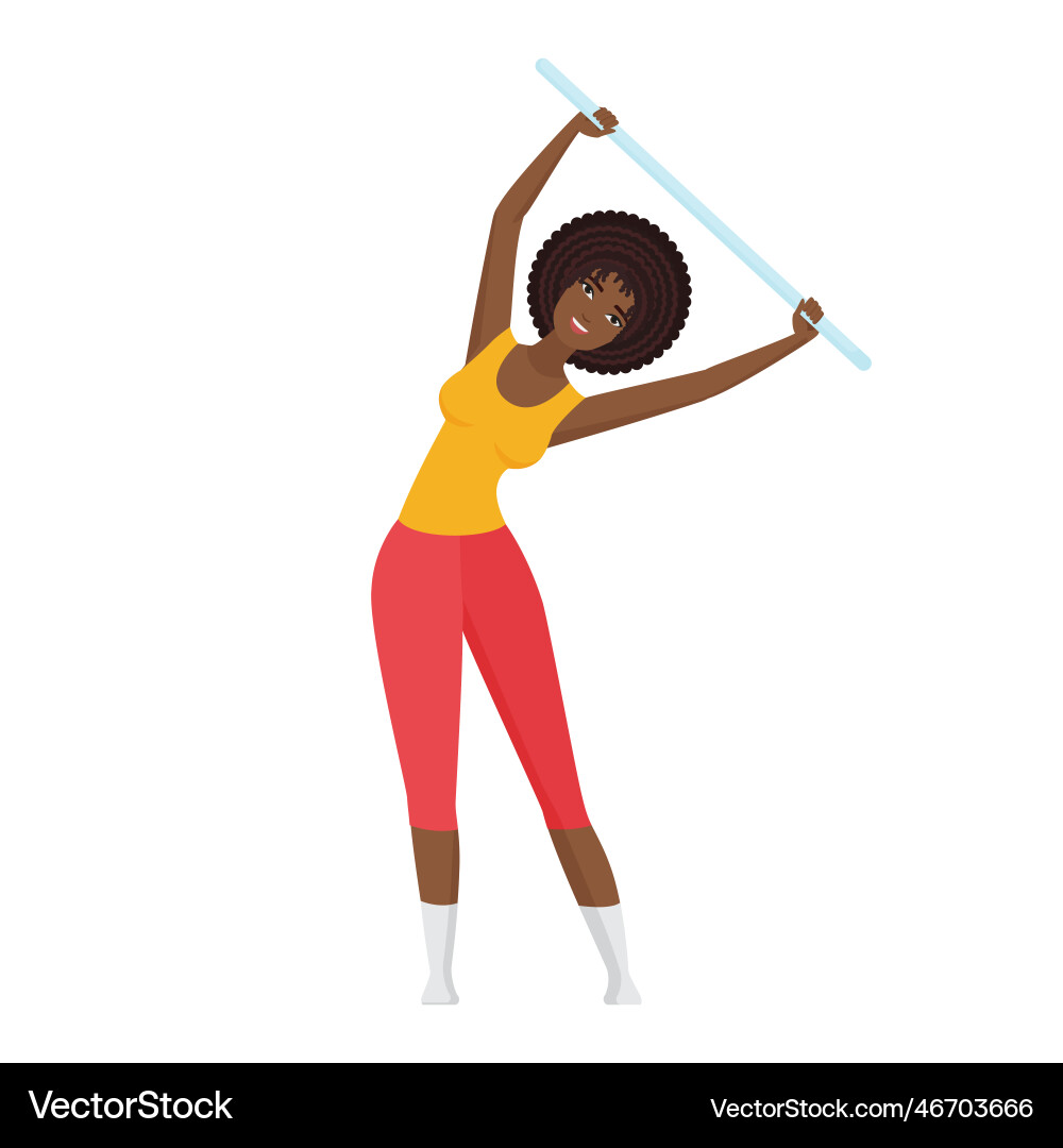 Fitness instructor exercise Royalty Free Vector Image