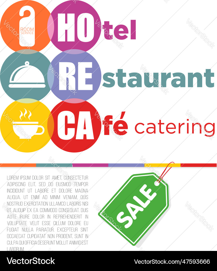HoReCa Services Icon Set Royalty Free Vector Image