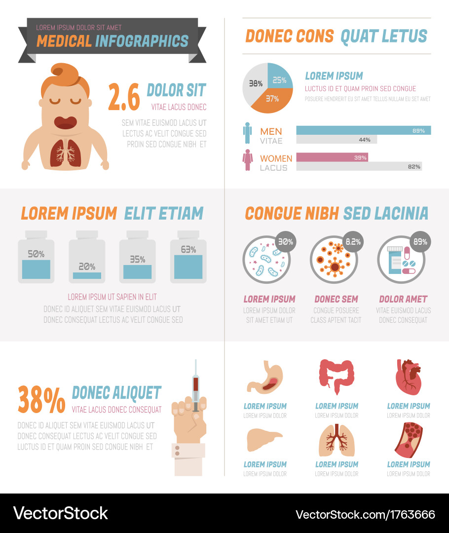 Medical infographics Royalty Free Vector Image