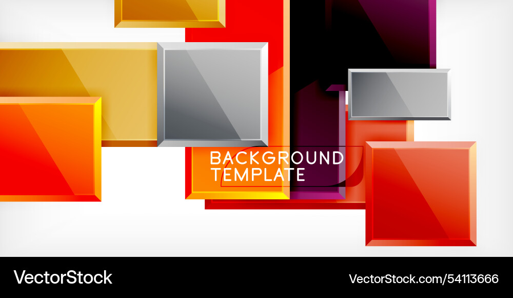 Square shape color abstract geometry Royalty Free Vector