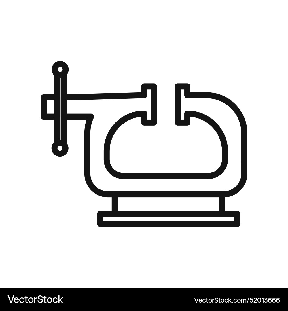 Vice clamp icon black line art Royalty Free Vector Image
