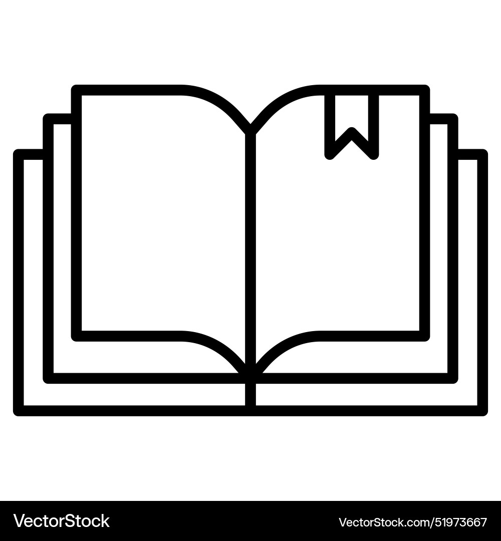 Book icon in thin line style graphic design Vector Image