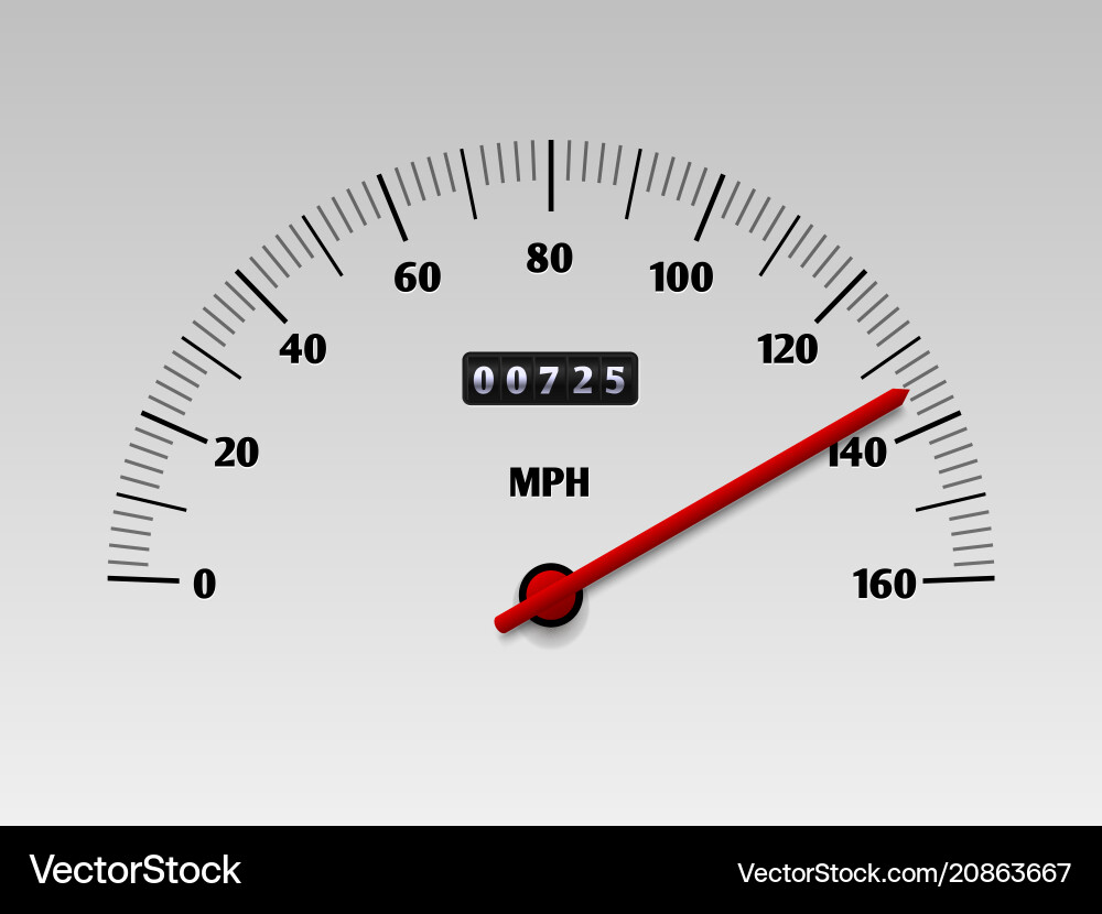 Car speedometer with speed level scale Royalty Free Vector