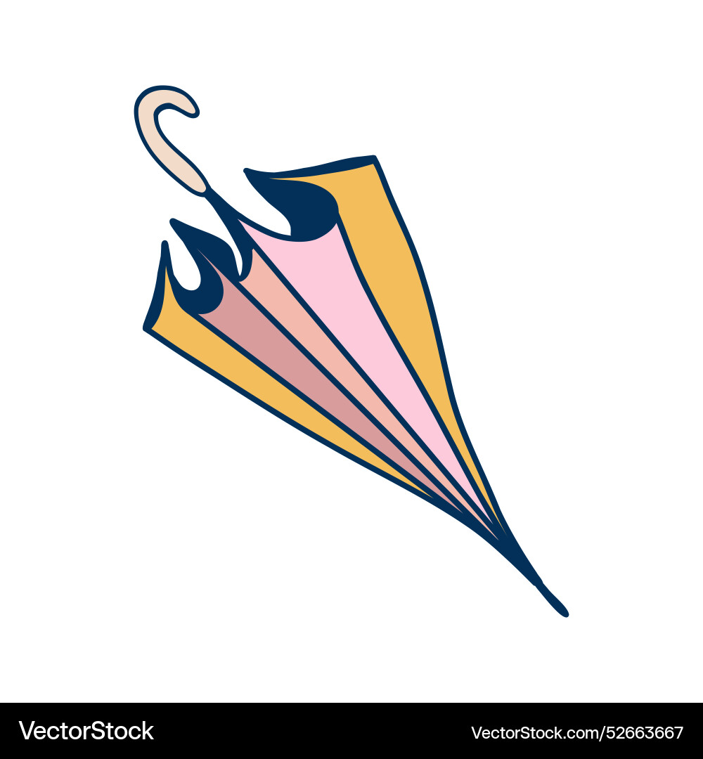 Colorful umbrella with a unique design on white Vector Image