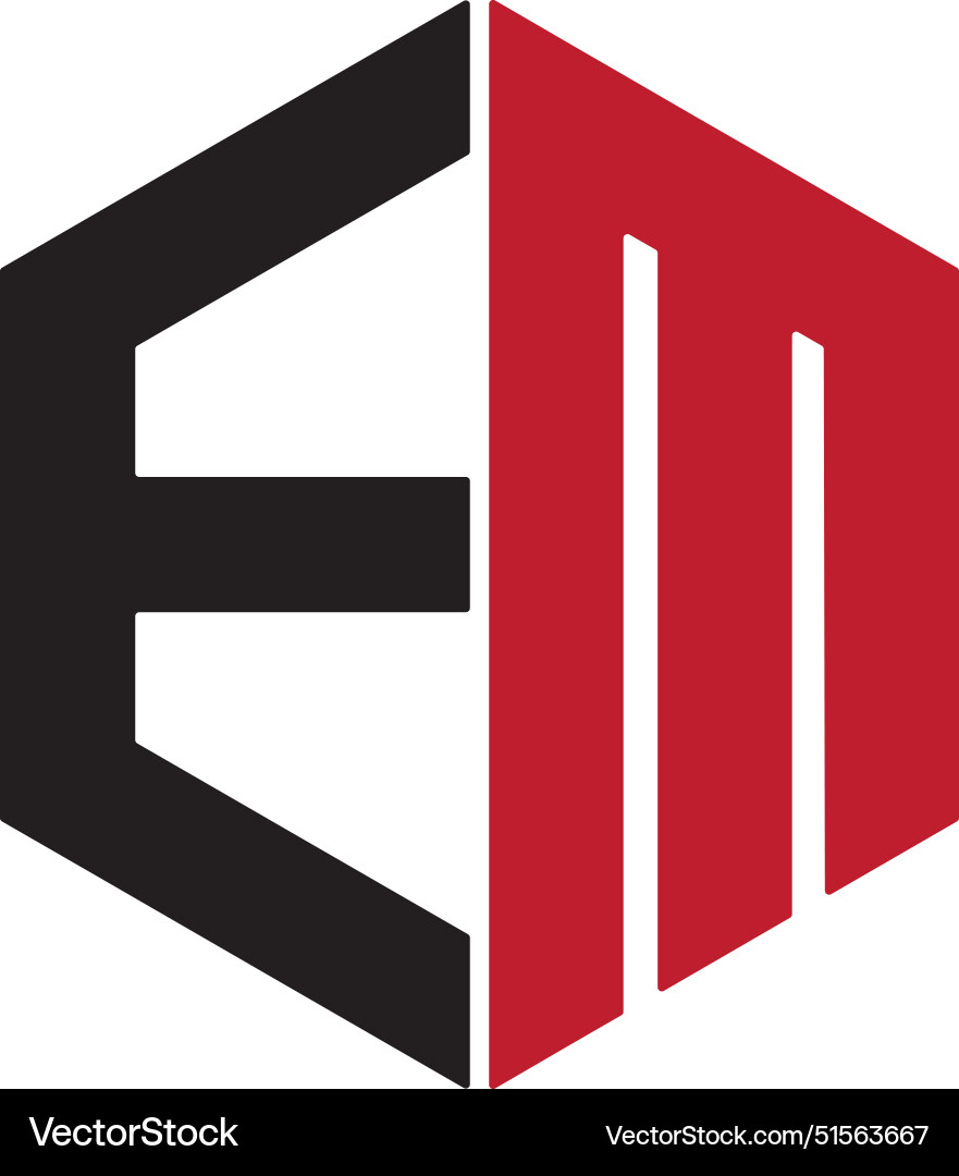 Em logo design me template icon Royalty Free Vector Image