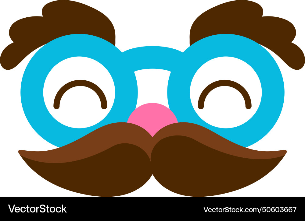 Fools day funny mask Royalty Free Vector Image