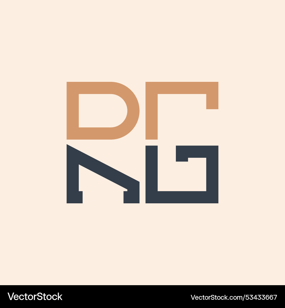 Modern rg letter logo design creative Royalty Free Vector