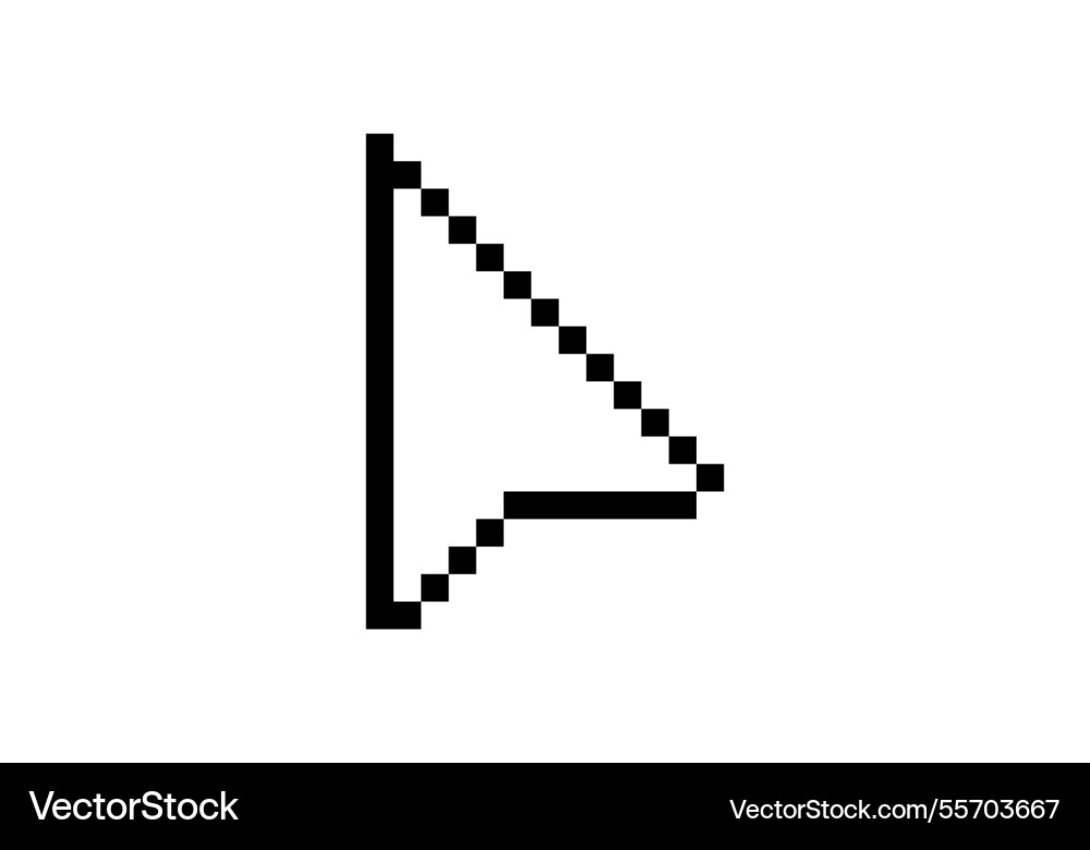 Pixel Art Cursor Pfeil-Symbol Lizenzfreies Vektorbild