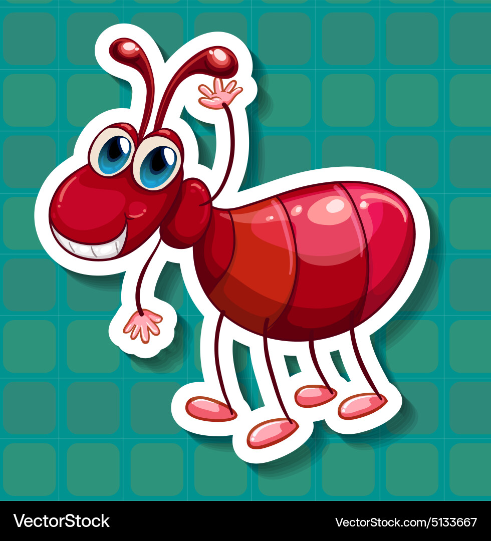 Red ant Royalty Free Vector Image - VectorStock