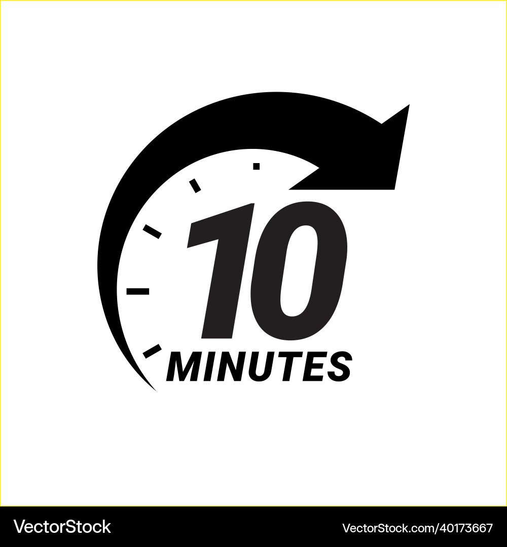 Ten Minute Timer Icons Royalty Free Vector Image