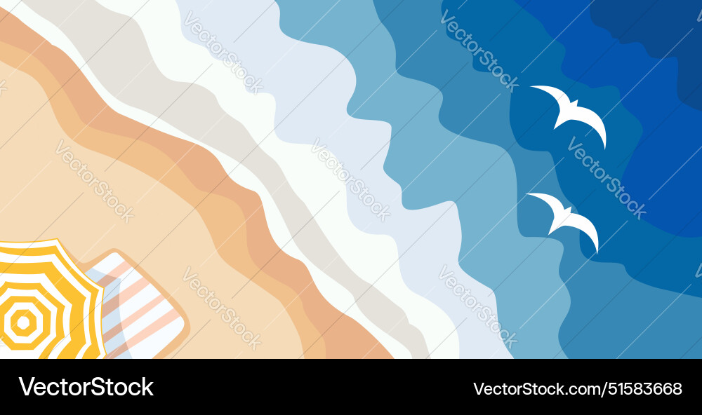 Beach background relaxing Royalty Free Vector Image