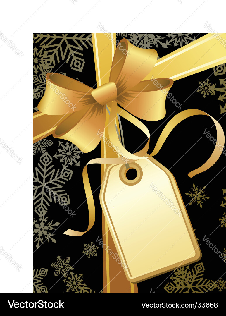 Christmas Gift Tag Royalty Free Vector Image - VectorStock