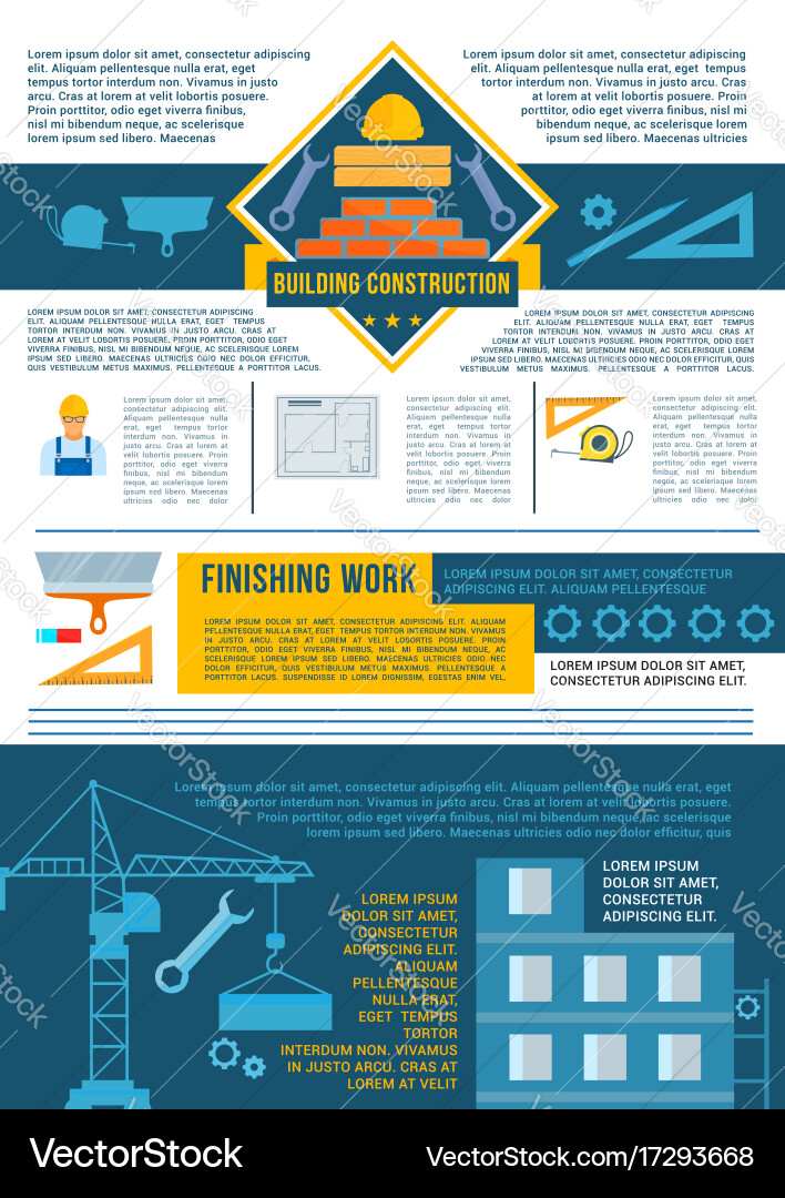 Construction and house building industry banner Vector Image