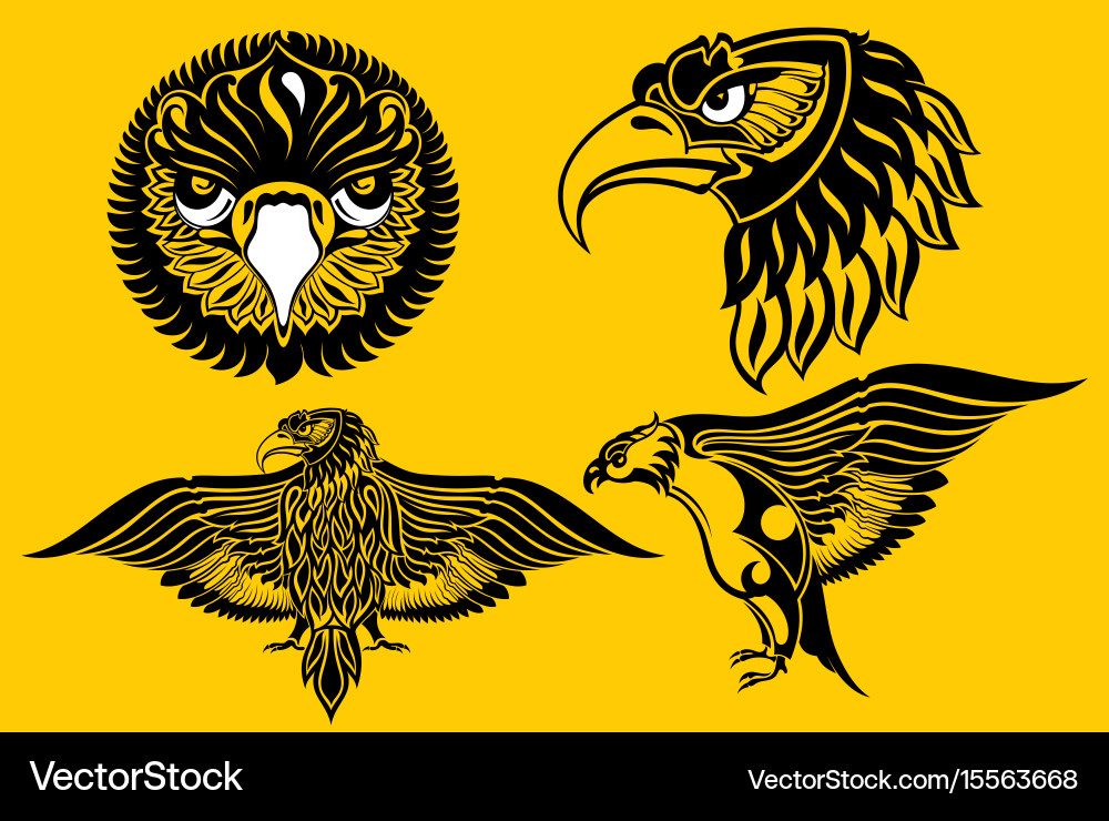 Eagle set Royalty Free Vector Image - VectorStock